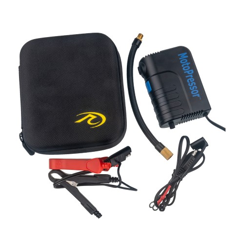 Light, tough and powerful motorcycle tyre pump